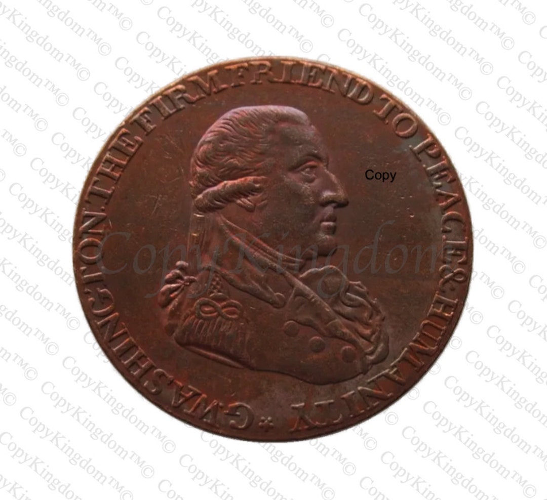 1795 George Washington Copper Half Penny Commemorative COPY Coin - Etsy