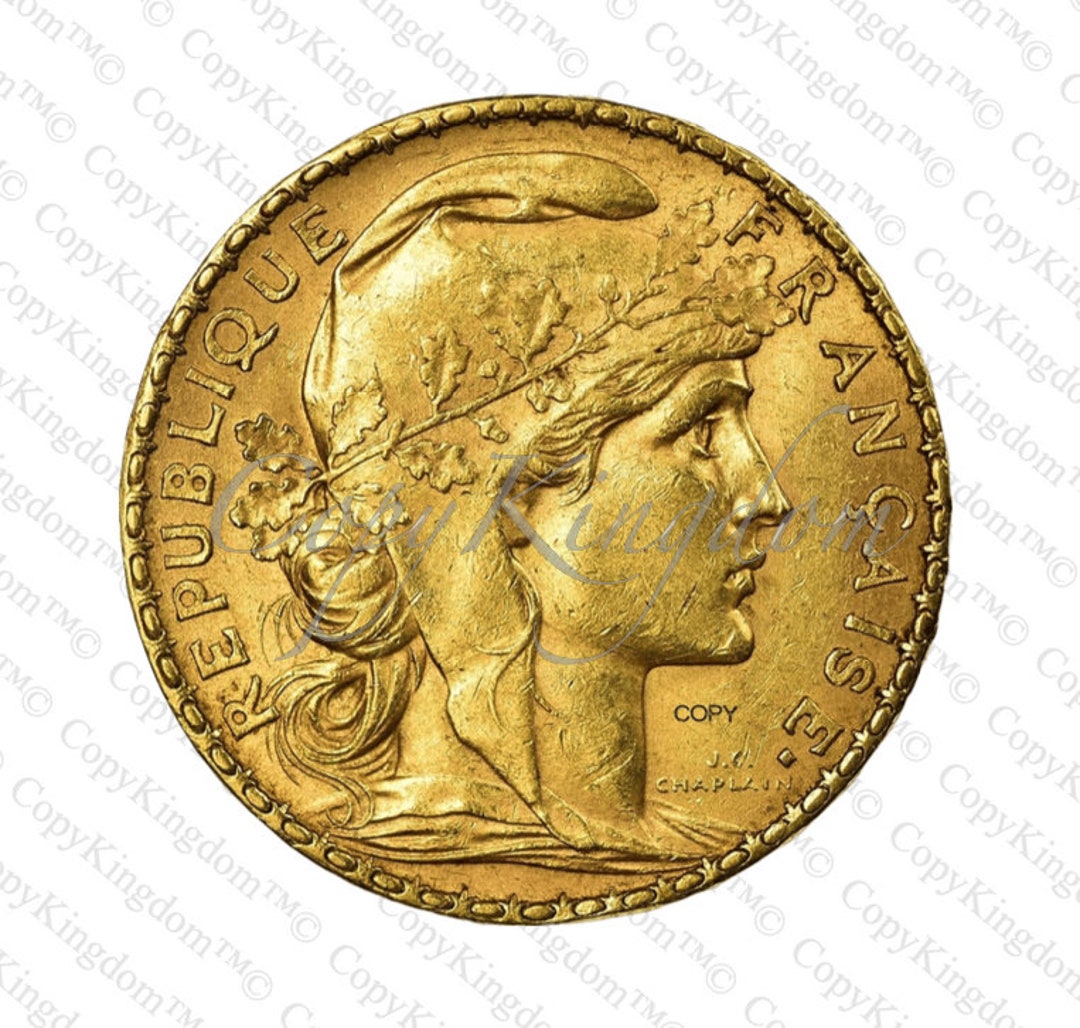 1899 20 Francs Marianne Rooster Gold French COPY Coin - Etsy