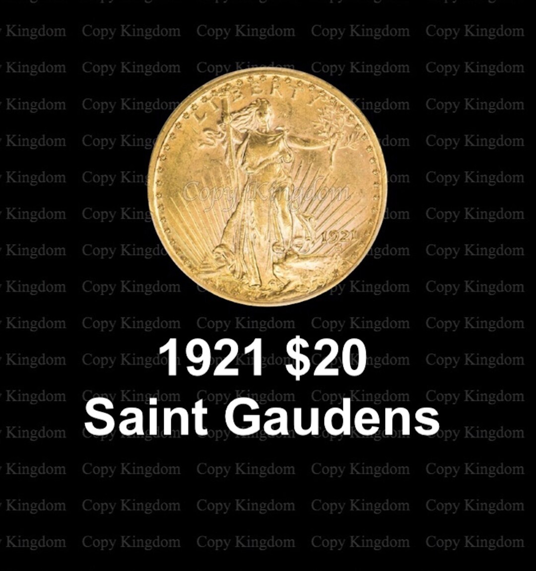 1921 Saint Gaudens Twenty Dollar Gold Double Eagle Key Date COPY Coin ...