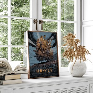 Howls Moving Castle Poster, Howls Moving Castle Print, Studio Ghibli ...