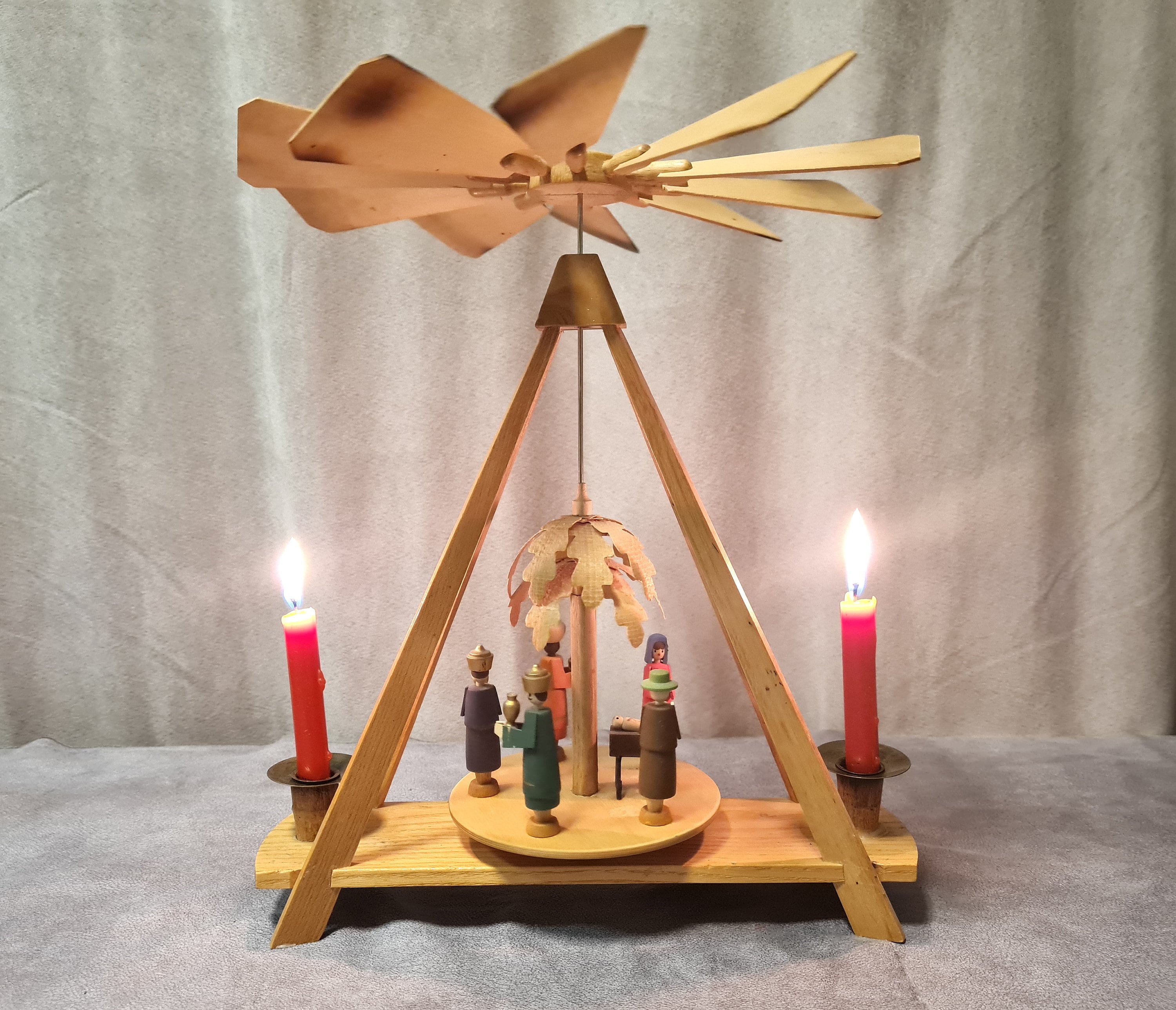 Vintage Retro German Pyramid With Wooden Figurines and 4 - Etsy