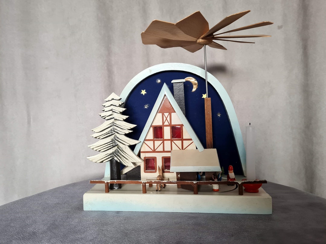 Vintage Retro Collectible German Pyramid With Hand Painred Wooden ...