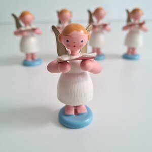 Vintage Wooden Retro Erzgebirge Collectible Carol Angel Christmas Hand ...