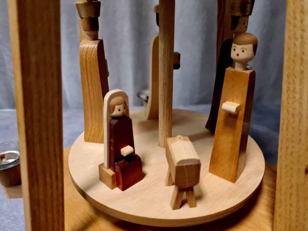 Vintage Big Retro Designer Erzgebirge German Pyramid With Hand Carved ...