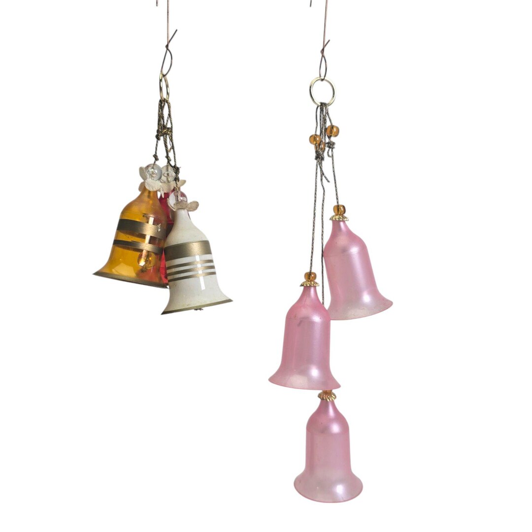 Vintage Glass Bells Hand Painted Decoration Czechoslovakia 70s - Etsy