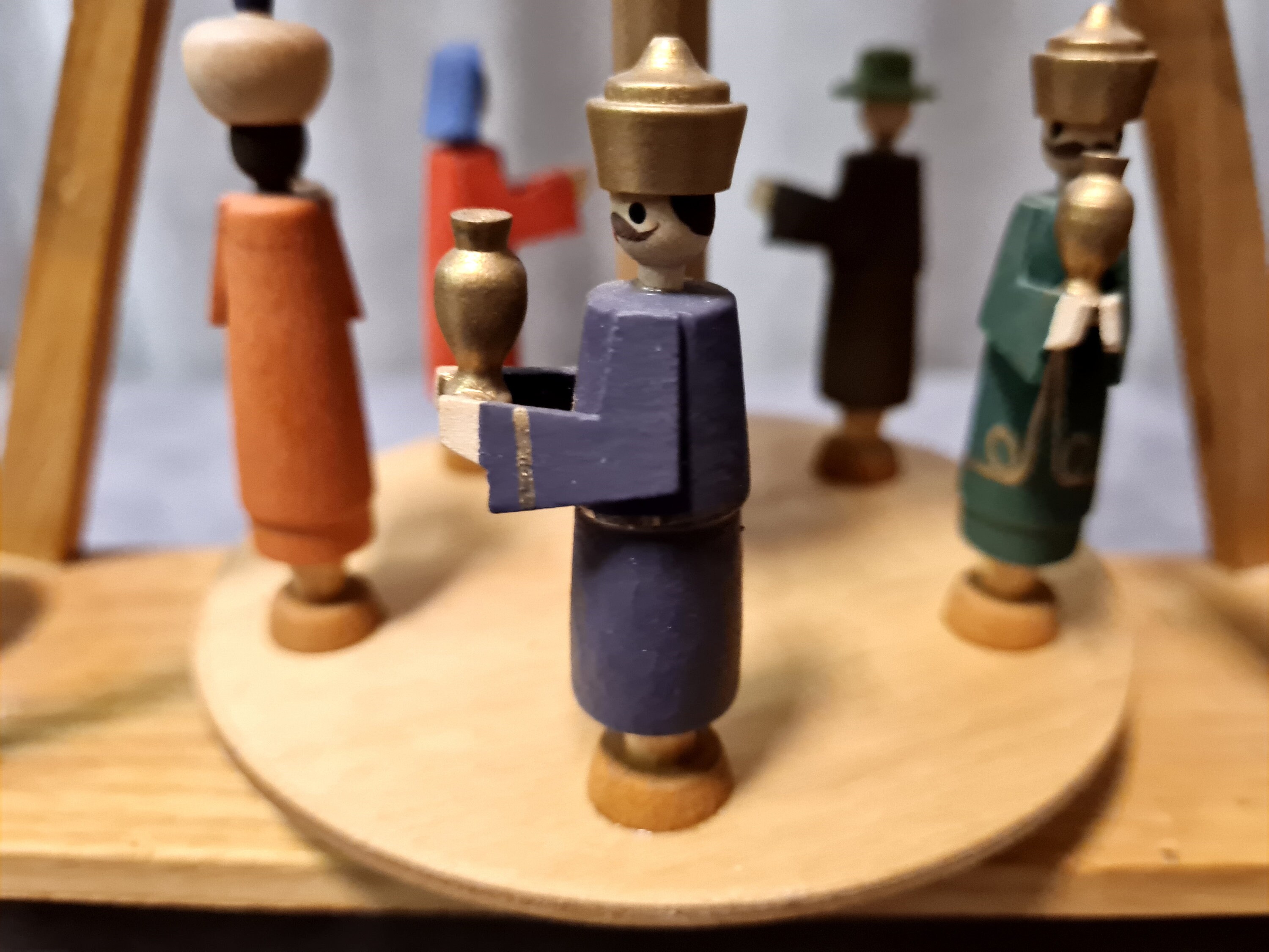 Vintage Retro German Pyramid With Wooden Figurines and 4 - Etsy