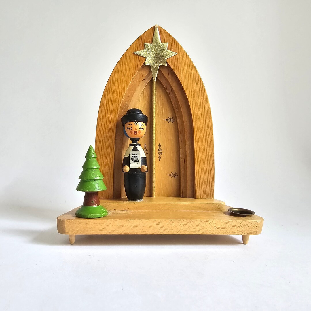 Vintage German Christmas Candle Holder Hand Paint Decoration - Etsy