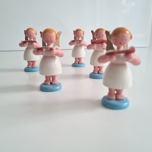 Vintage Wooden Retro Erzgebirge Collectible Carol Angel Christmas Hand ...