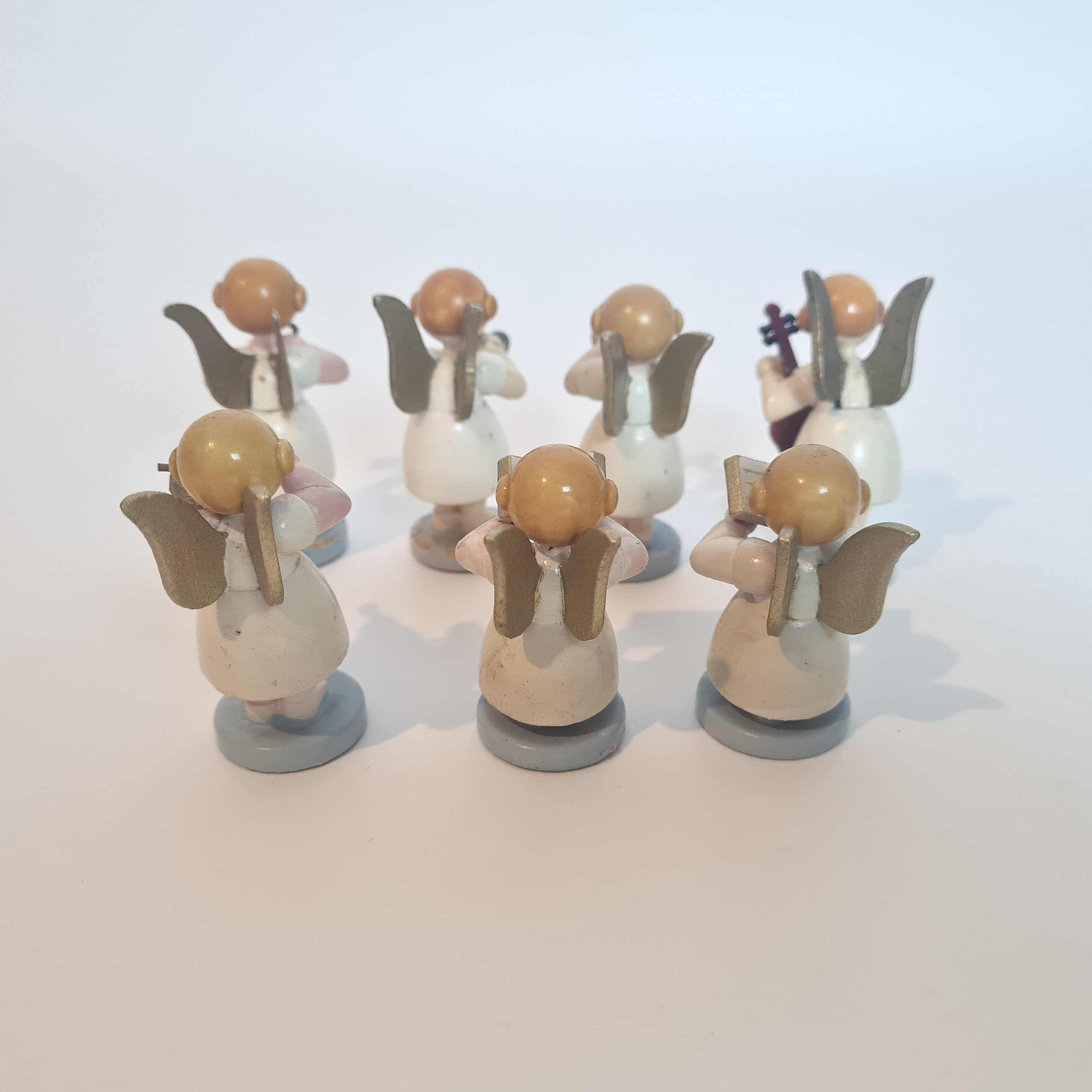 Vintage Erzgebirge Weha Kunst Wooden Angel Musician Christmas Hand ...