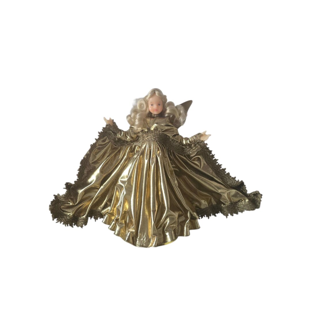 Vintage Wax Angel Dr. Lore Lauer Gold Gown Figurine, German Handcrafted ...