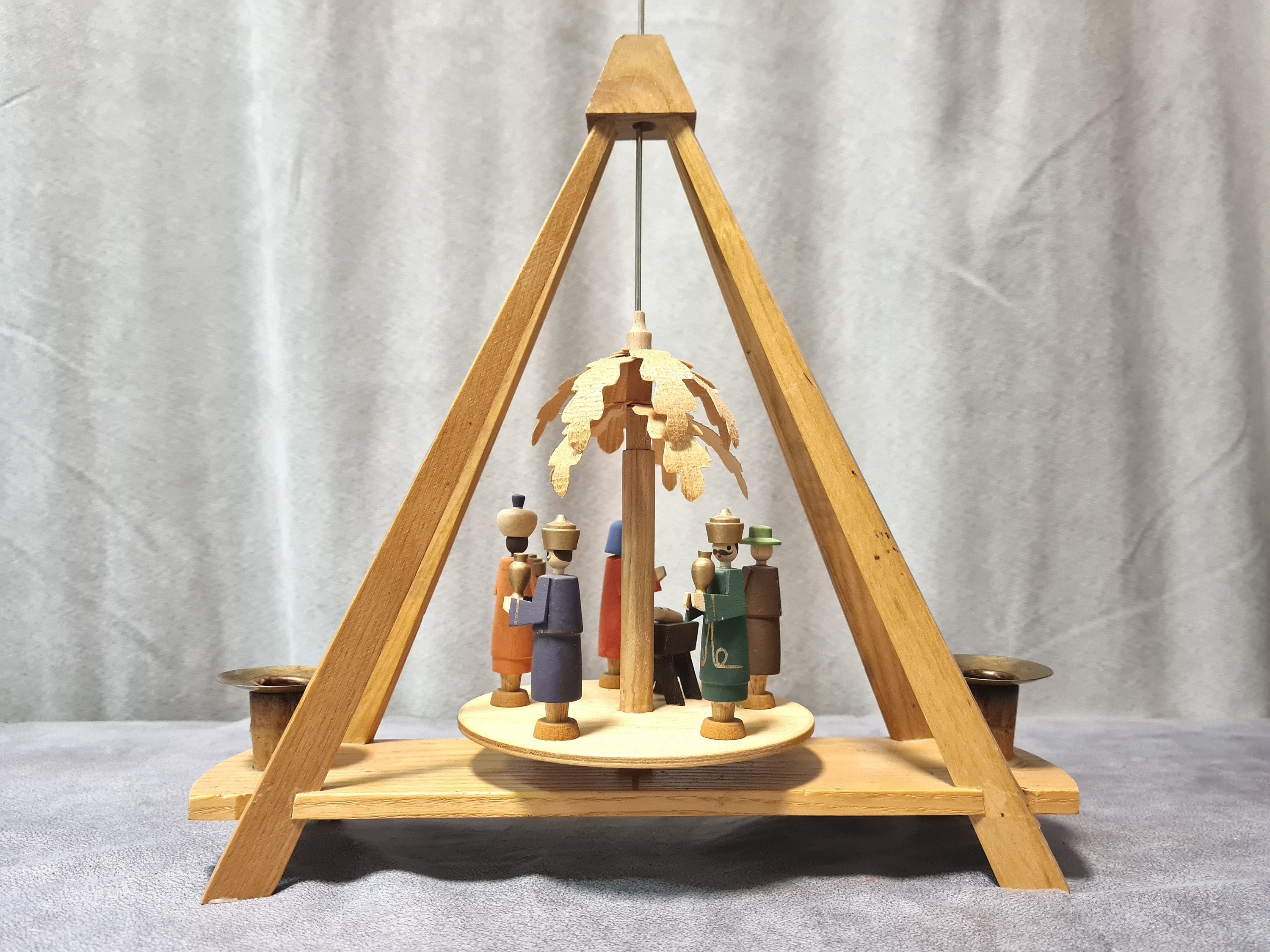Vintage Retro German Pyramid With Wooden Figurines and 4 - Etsy
