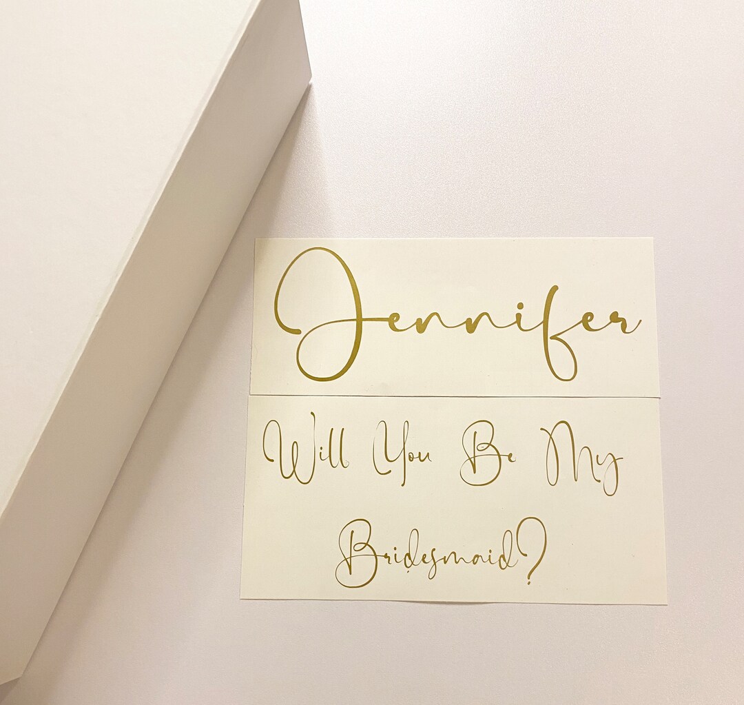 Bridesmaid Decal Bridesmaid Sticker Maid of Honor Decal for Box ...