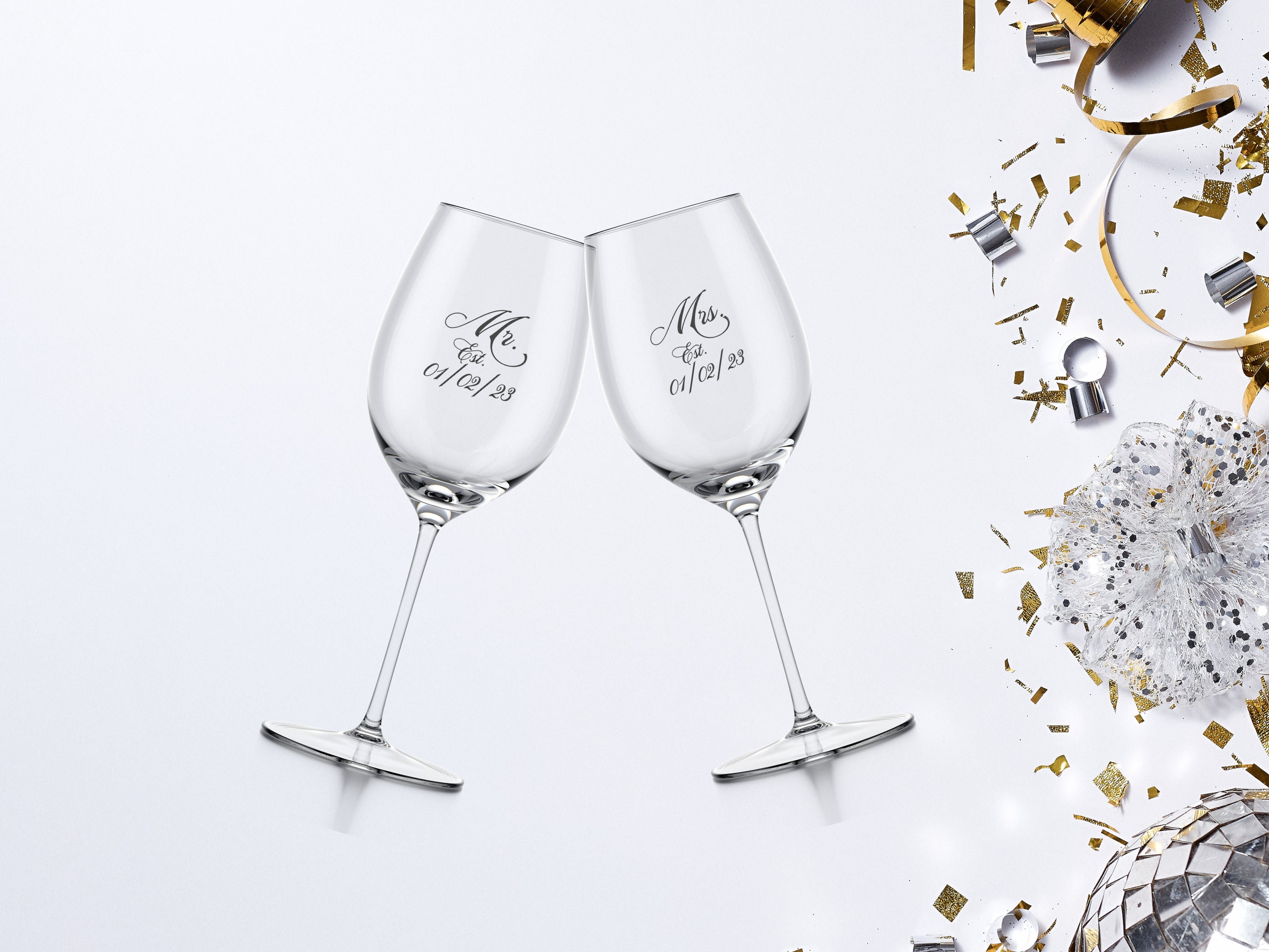 Mr. and Mrs.decal Vinyl Decal Wedding Decal Wine Glass Decal Mrs Decal ...