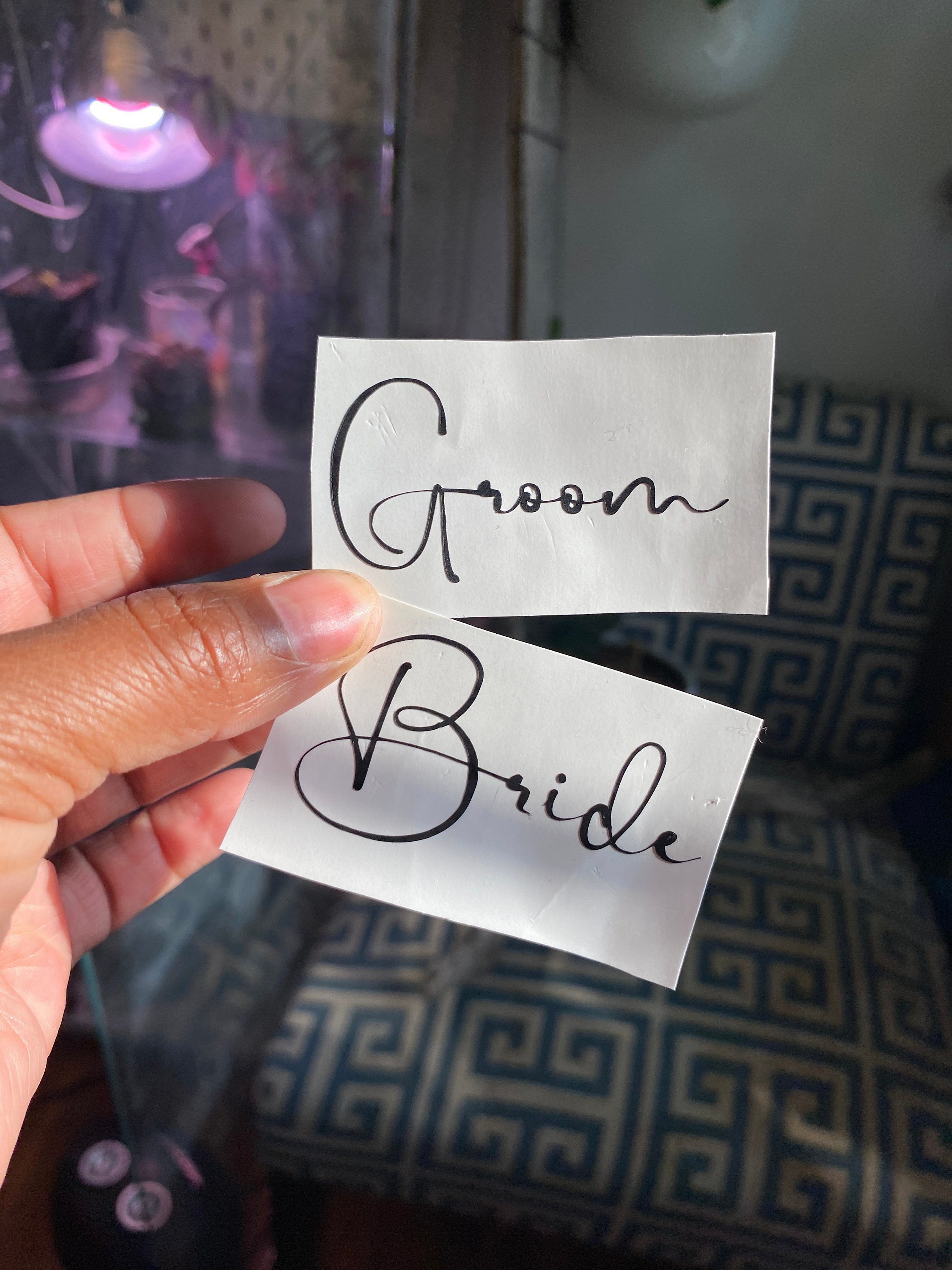 Bride & Groom Vinyl Decal Stickers Wedding Stickers Wedding Decals ...