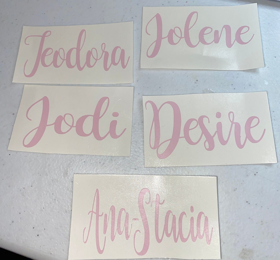 Name Decal Custom Name Decal Name Vinyl Decal Label Decals Name Tag ...
