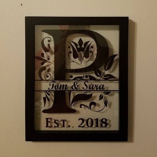 Last Name Framed - Etsy