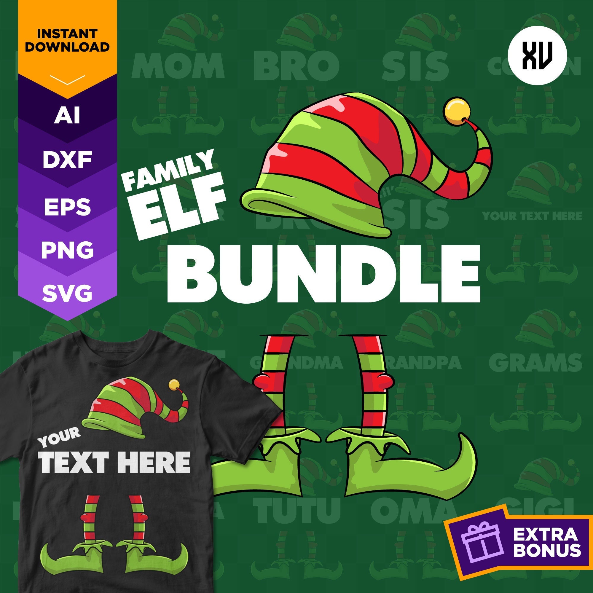 Family Elf Svg, Christmas Svg Bundle, Family Elf Bundle, Elf Hat Svg ...
