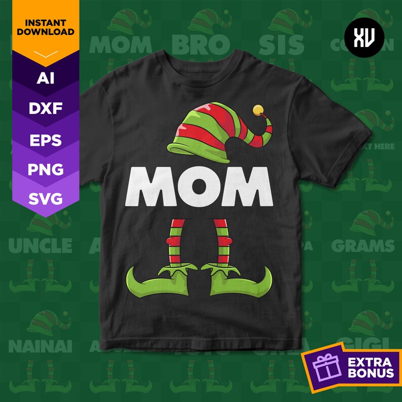 Family Elf Svg, Christmas Svg Bundle, Family Elf Bundle, Elf Hat Svg ...