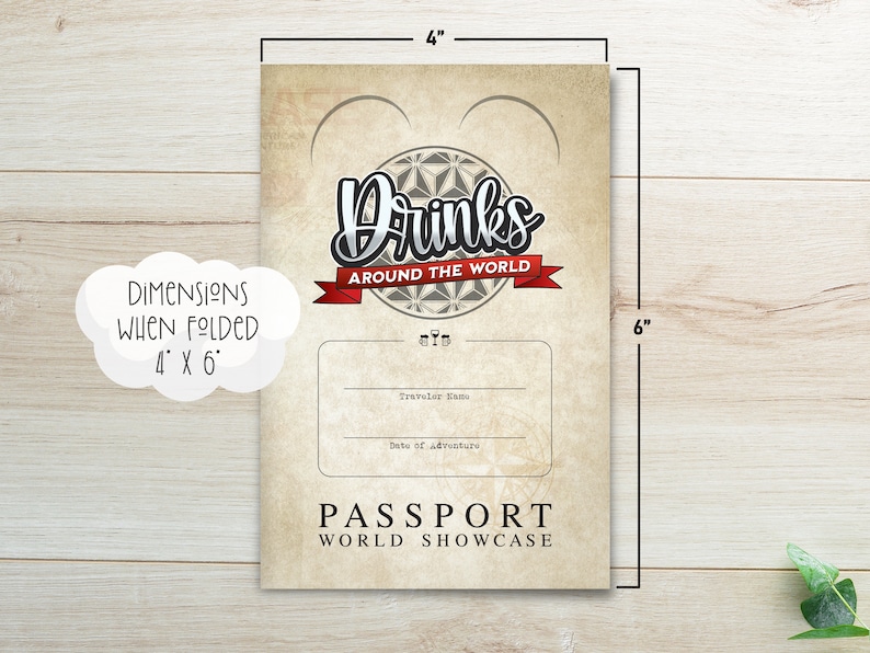 Printable Drinks Around the World Passport Personalized Digital ...