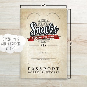 Printable Snacks Around the World Passport Kid Friendly Personalized ...