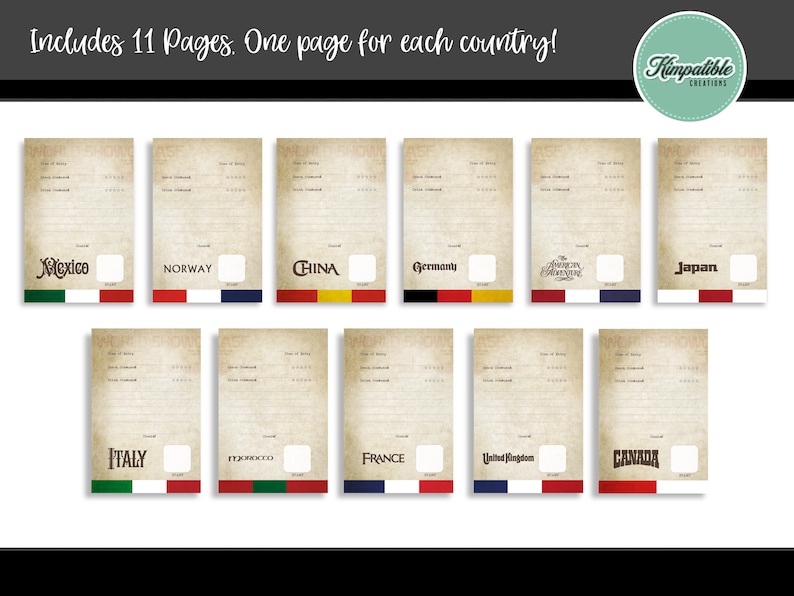 Snacks and Drinks Around the World Passport Booklet With - Etsy