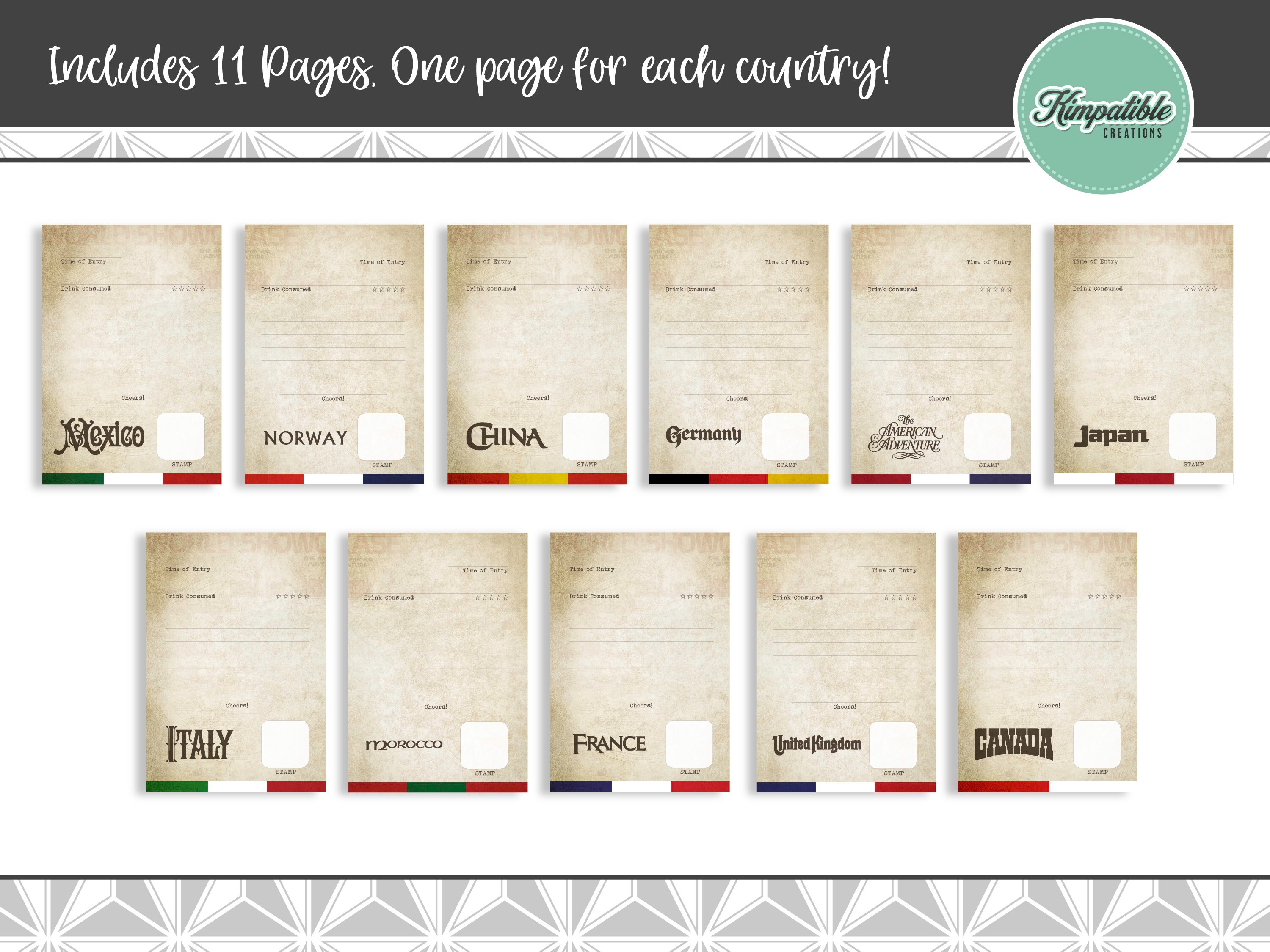 Snacks Around the World Passport Booklet Kid Friendly With - Etsy