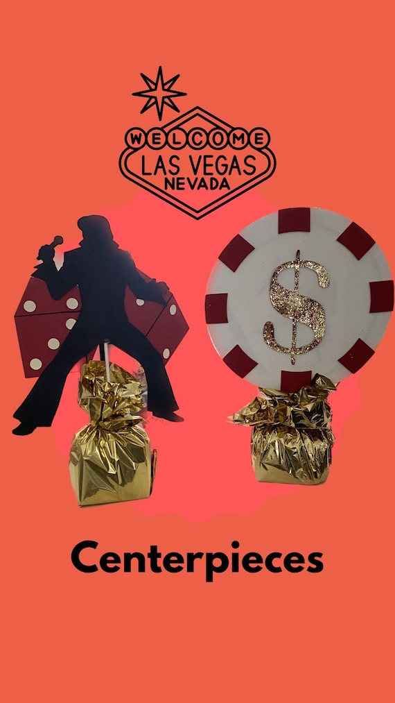 Viva Las Vegas Centerpieces Vegas or Bust Centerpieces Vegas - Etsy