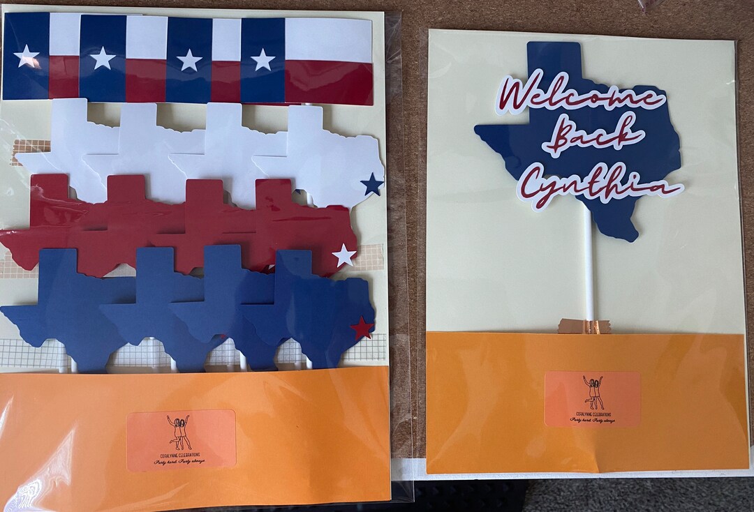 Celebrate Your State Toppers, Texas Cupcake Toppers, Welcome Back ...