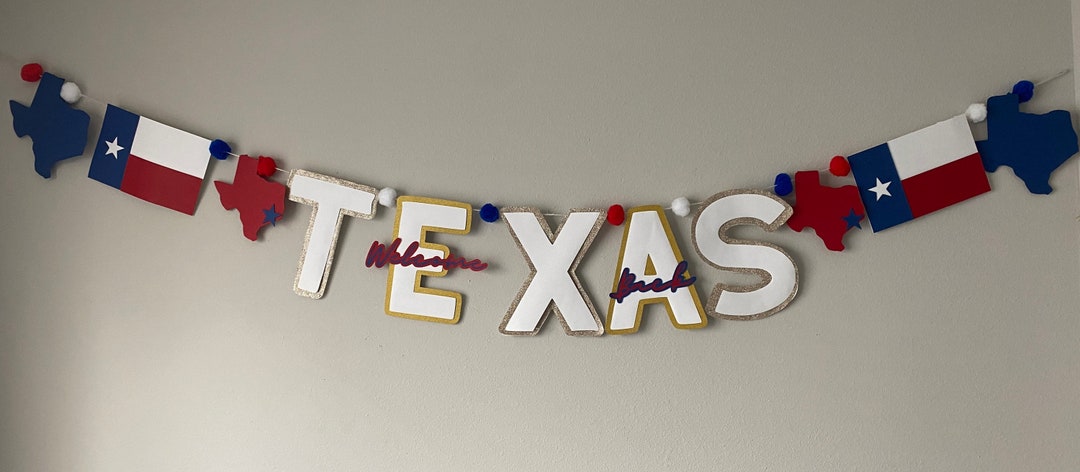 Celebrate Your State Banner, Texas Banner, Welcome Back Banner - Etsy