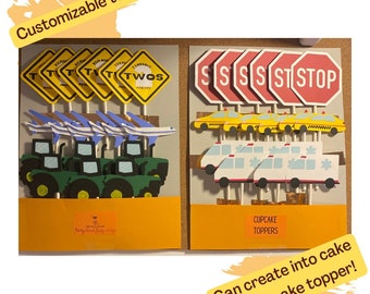 Plane Cupcake Topper - Etsy