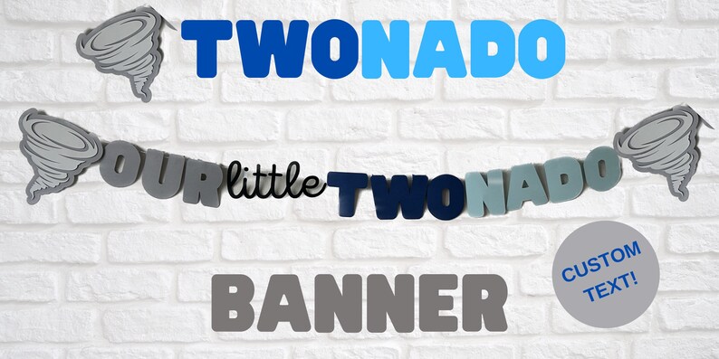 Twonado Party Banner Little Twonado Birthday Banner Twonado - Etsy