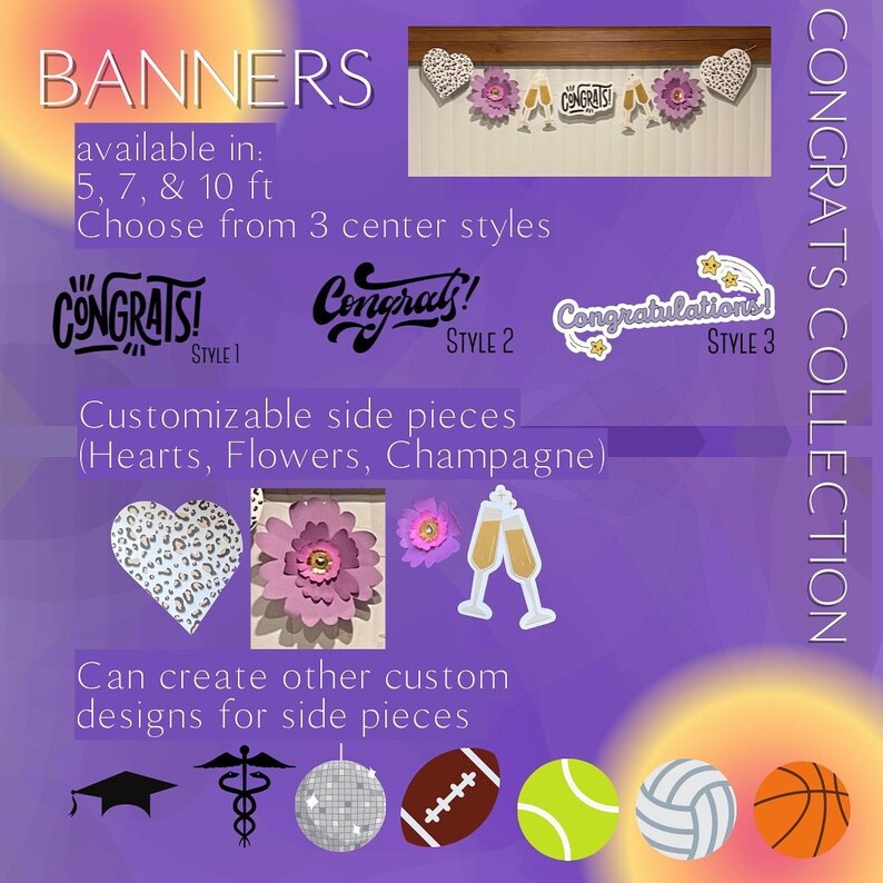 Congrats Banner Congratulations Banner Way to Go Banner You - Etsy