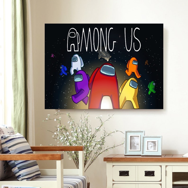 Among Us Among Us Home Decor Among Us Canvas Among Us Wall - Etsy Singapore