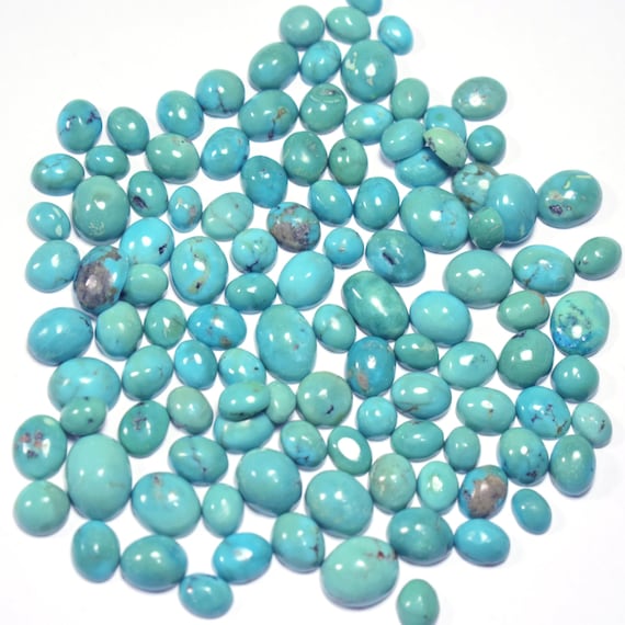 Natural AAA Turquoise Cabochon Loose Gemstone Flatback | Etsy