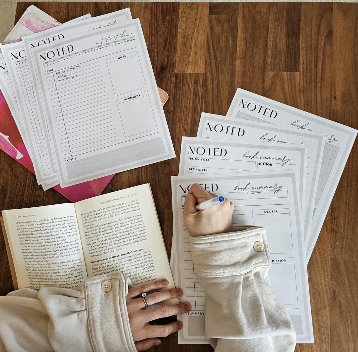 Book Summary Note Sheets (digital) - Four Pages - Etsy