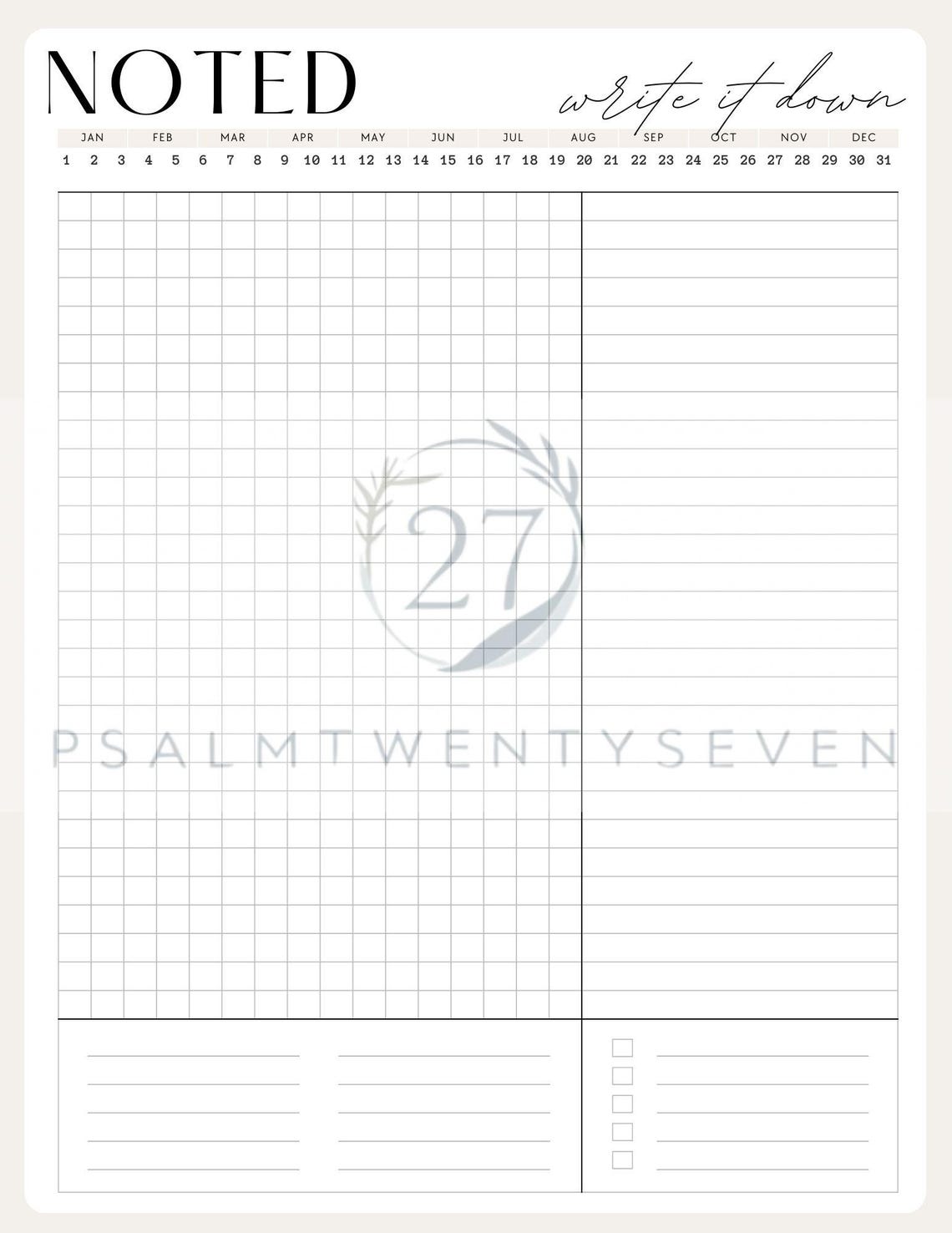 Note Sheets (digital) - General Note Sheets for Daily Use, Note Taking ...