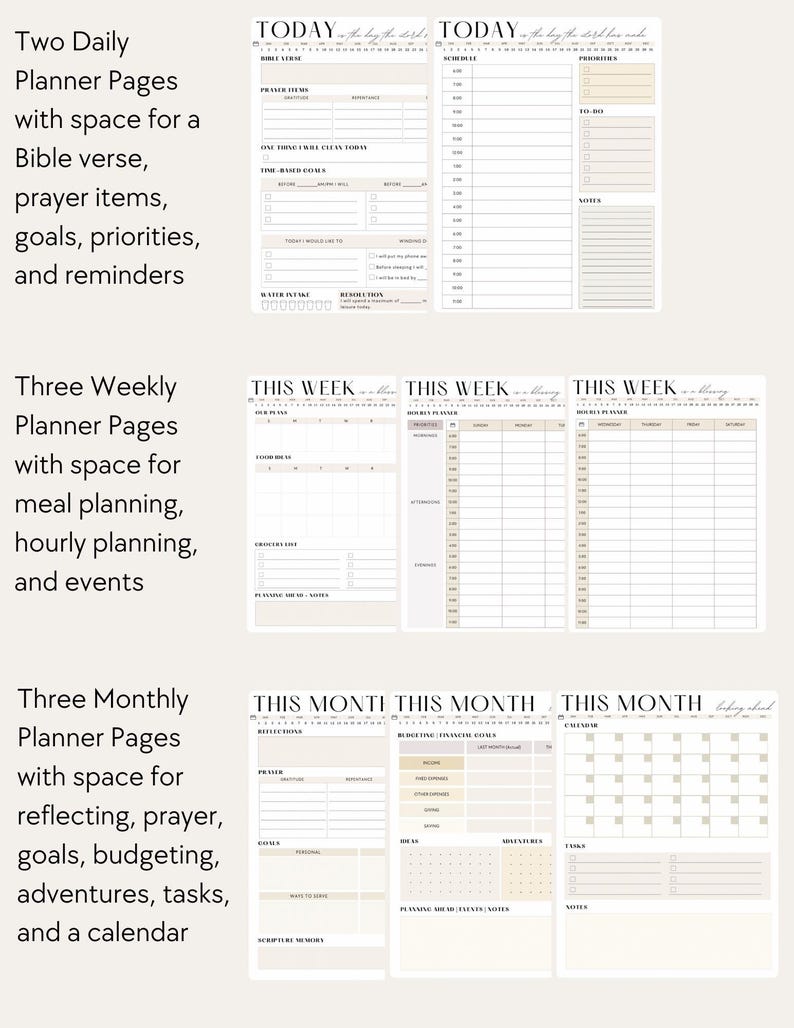 Christian Planner Bundle (digital) - Daily, Weekly, Monthly Planning ...