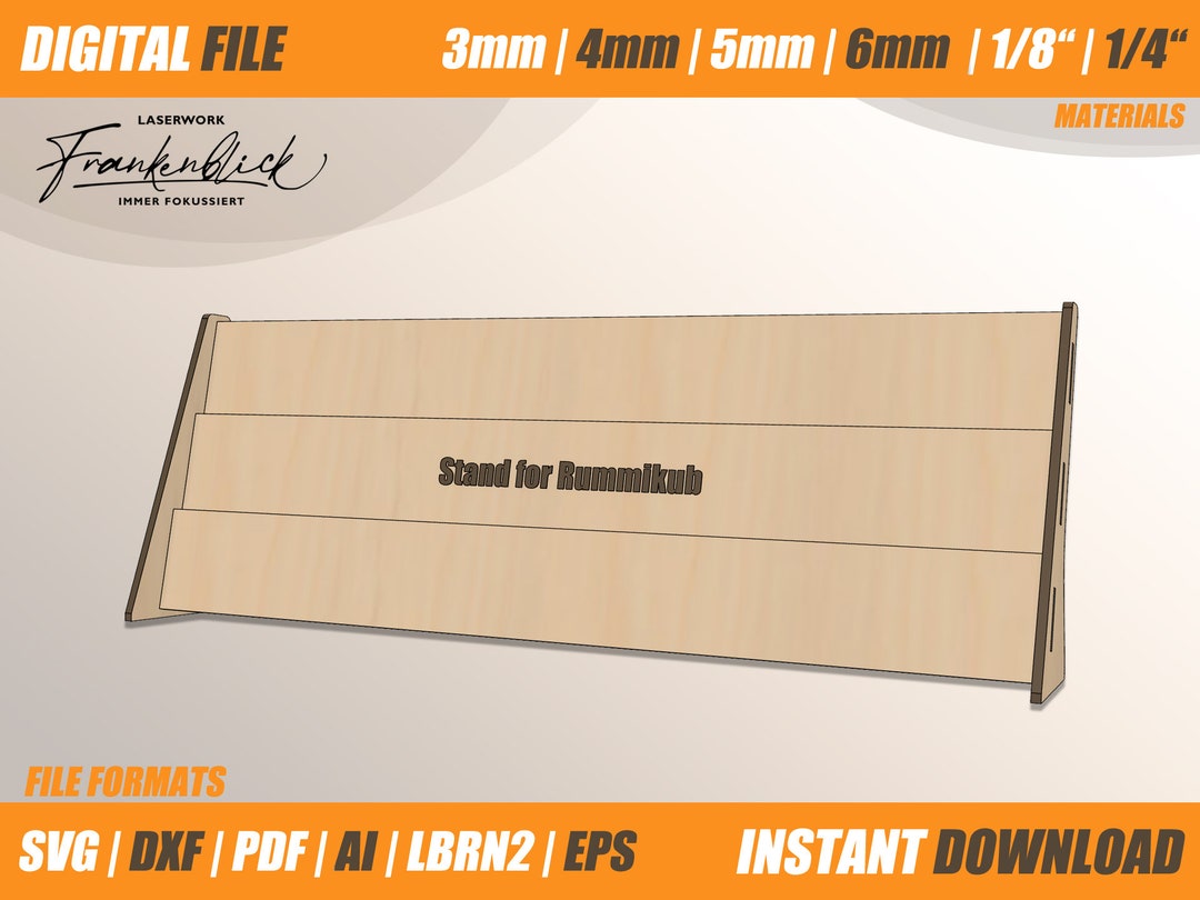 Stand for Rummikub Stand for Game Pieces Dxf Svg Lightburn Ai Eps Pdf ...