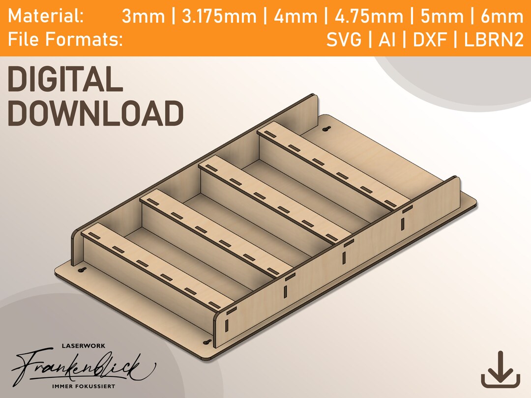 Spice Rack Spice Rack Digital File Dxf Svg Lightburn Ai Plywood 3 Mm 3. ...