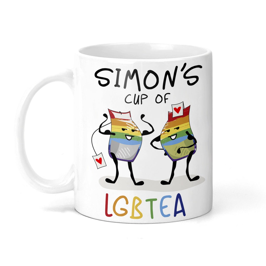 LGBT Mug Personalised Gay Pride Lesbian Rainbow I Love LGBTEA - Funny ...