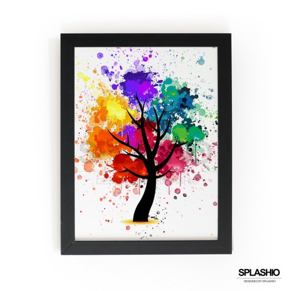 Rainbow Splatter Art