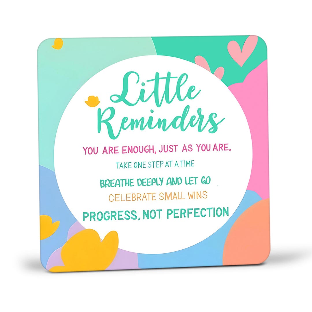 Little Reminders Coasters | Mental Health | Letterbox Gift | Mental ...