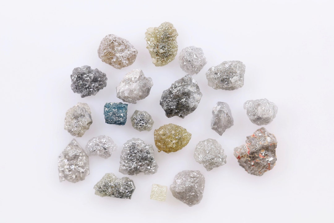 9 to 5 MM, Natural Loose Rough Diamond Gray Color Rough Diamond, Raw ...