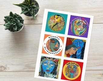 Hindu Gods Stickers Krishna,rama, Hanuman, Durga, Lakshmi, Saraswati ...