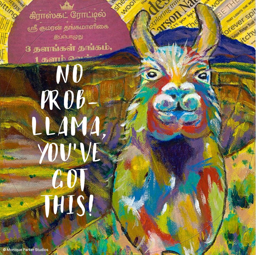 Llama Sticker no Prob-llama Vinyl Decal you've Got This Southwest ...