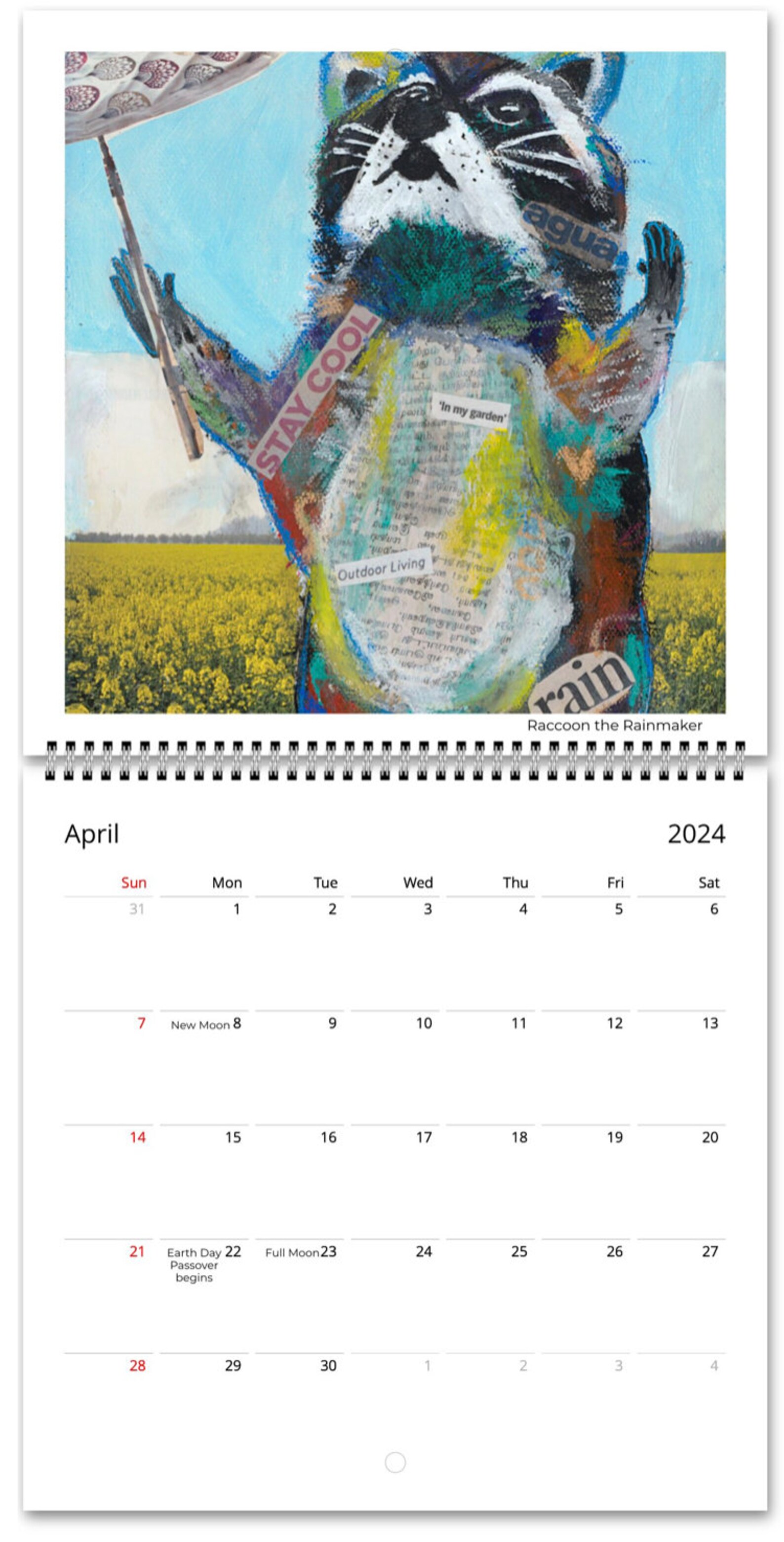 Animals of the Southwest 2024 Wall Calendar US & CA Artsy Animal ...