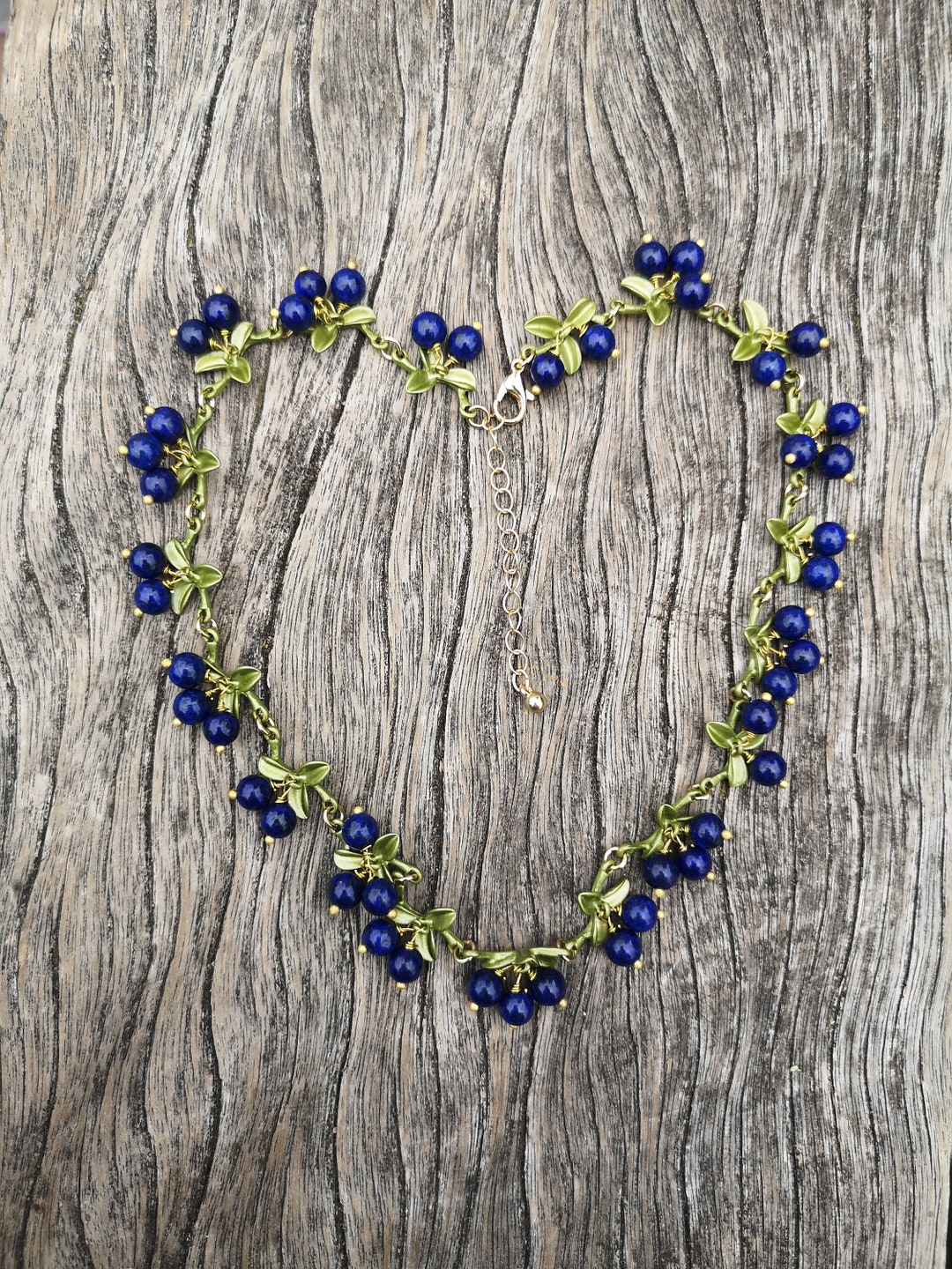 Blueberry Necklace: Vintage Handmade Elegant Berry Jewelry Gift for Her ...