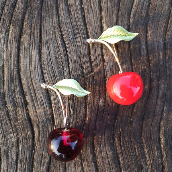 Cherry Brooch - Etsy