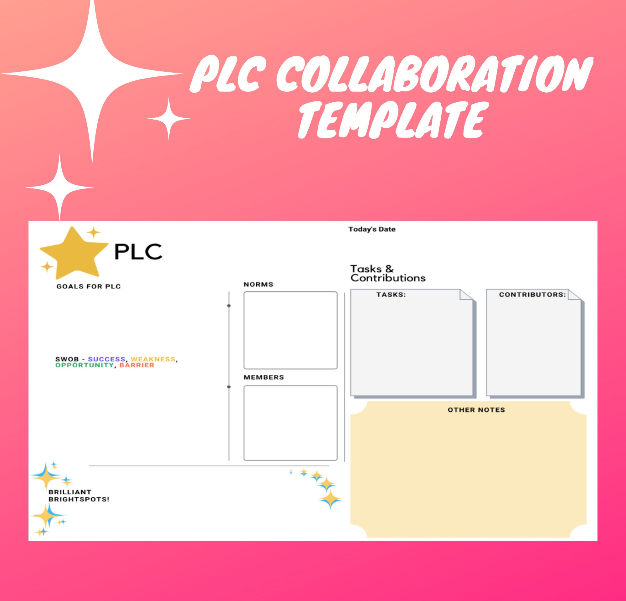 Collaborative Template DIGITAL DOWNLOAD Editable Google Slides - Etsy