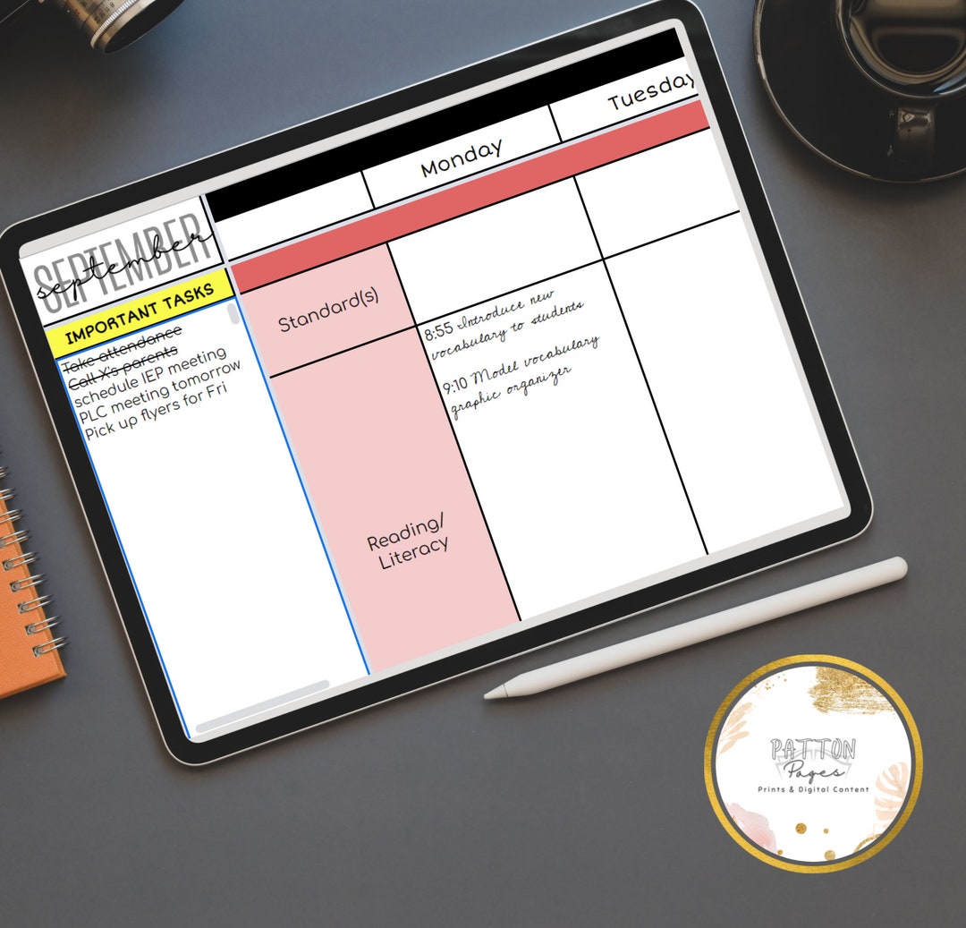 Weekly DIGITAL Planner - Google Sheets - Elementary - Etsy